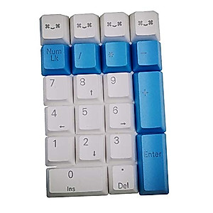 Keycap PBT Backlit Keycaps Cherry MX Key Caps for 104/108 Backlit Mechanical Gaming Keyboard Numeric Keyset Keycap Set (Color : White)