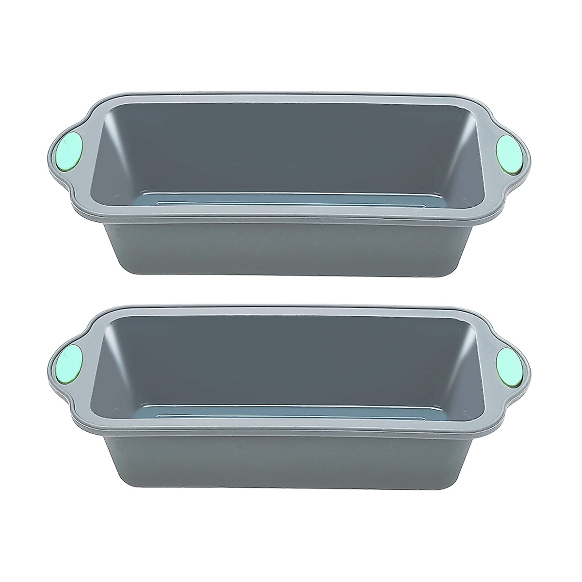 To encounter 9 Inch Silicone Bread and Loaf Pan, 2 Pack Food Grade Nonstick Silicone Molds for Baking Banana Bread, Meat Loaf, Pound Cake, with Metal Reinforced Frame More Strength