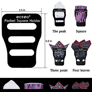 Pocket Square Guard for Men Suits, Ecseo Mens Pocket Square Holder/Folder - 1 Pack