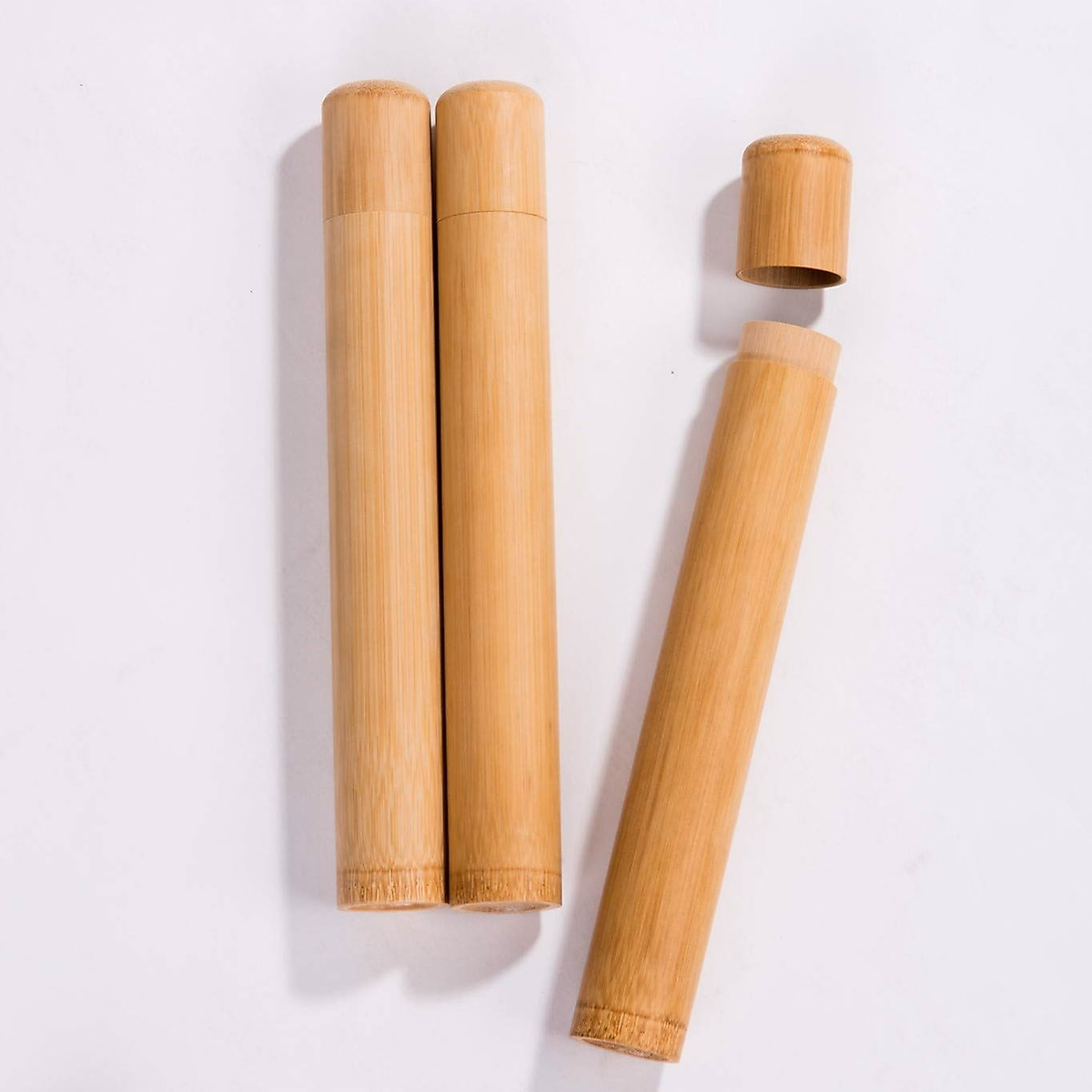 Bamboo Toothbrush Travel Case Pack of 6 Biodegradable and Eco Friendly