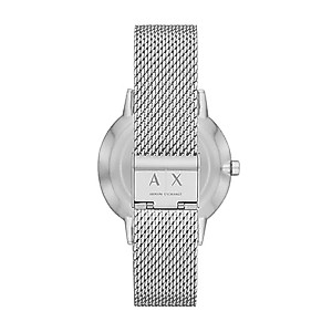 A｜X ARMANI EXCHANGE Men's Multifunction Silver-Tone Stainless Steel Mesh Band Watch (Model: A|X2714)