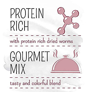 Witte Molen Pure Hamster Food Seed Mixture Mealworms, Sunflower Seeds, Puffed Rice, Grape Nuts, No Artificial Preservatives Dry Food, 1.7 lbs - 5 Pack