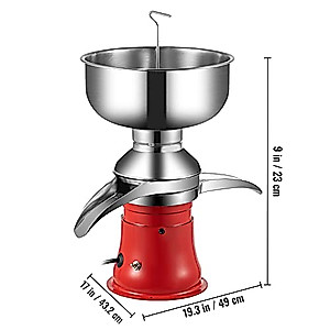 VEVOR Milk Cream Centrifugal Separator, Normal, Red
