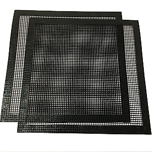 Bluedrop PTFE Open Mesh Crispy Baking Mats Quick Oven Liners Dehydrator Sheets Non Stick Perforated Toaster Meshes Pack of 2