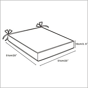 Sunshine Outdoor Patio Chair Cushion Outdoor Seat Cushions for Patio Furniture 20x20x3.9 inch Set of 4 Green