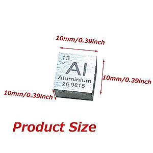 GOONSDS Element Cube - Metal Density Cubest for University Lab and Student Gift Ornament Collection,Aluminum al