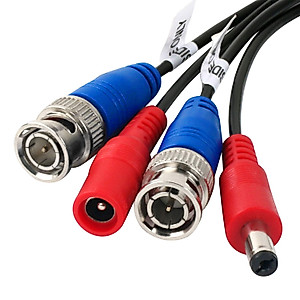 Tainston 2 Pack 200 Feet BNC Video Power Cable,BNC Extension Wire Video Security Camera Wire with Connectors for CCTV Camera DVR Surveillance System