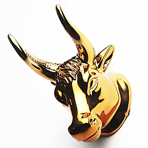 LKEREJOL Bull Head Guitar Holder Wall Hanger Guitar Ukulele Hook Ukulele Stand Rack Storage Bass Bull Head Wall Mounted Art Support Guitar Holder for Bass Electric Acoustic Guitar Ukulele