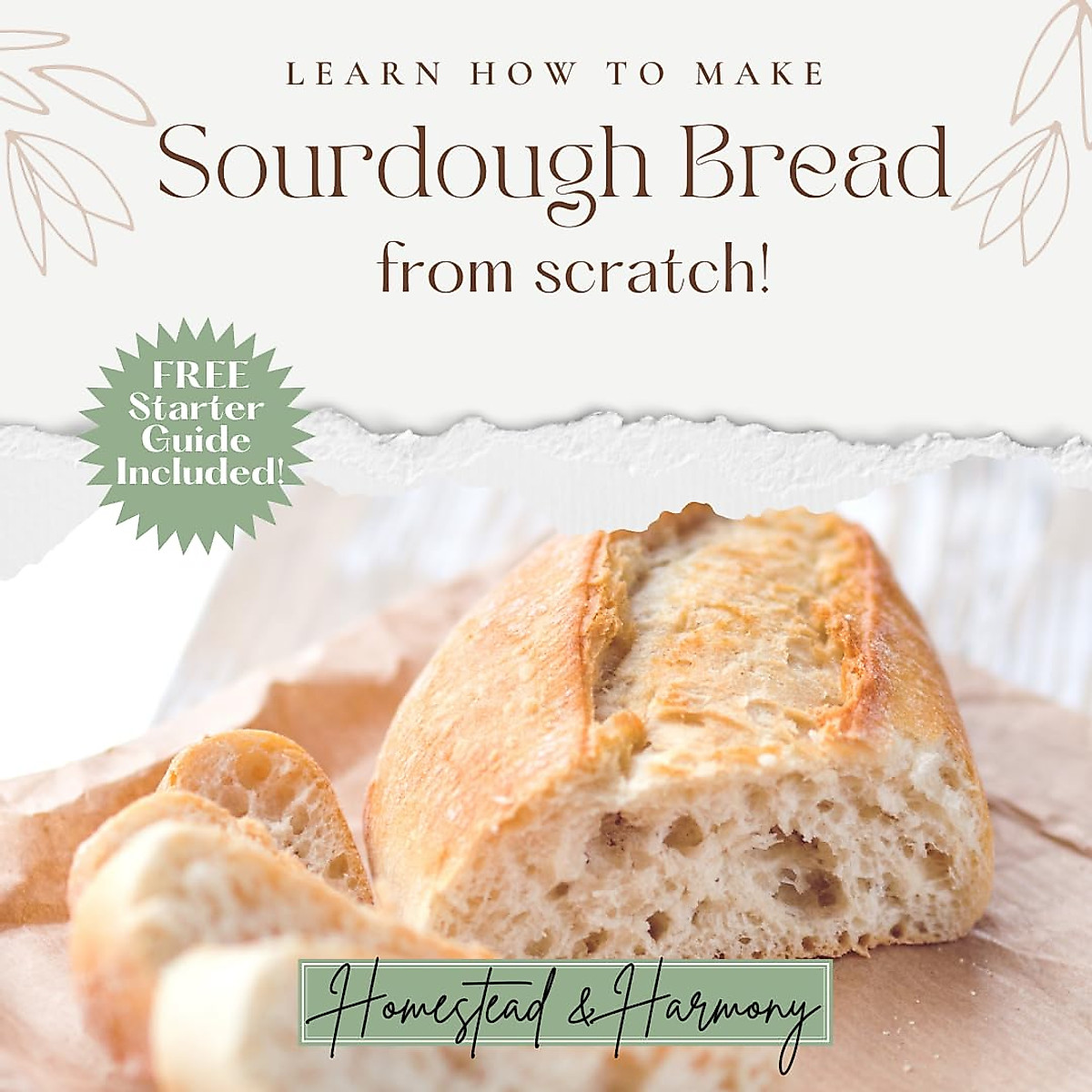 Sourdough Starter Kit - Sourdough Kit Includes Wooden Spurtle, Glass Jar w/ Bamboo Lid, Cloth & More - Non-Slip Silicone Base Sourdough Bread Baking Supplies - Bread Making Kit for Beginners & Pros