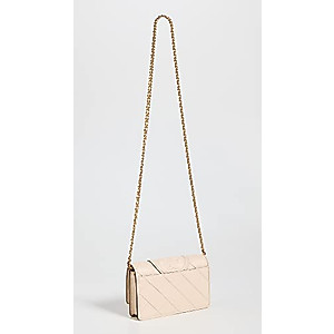 Tory Burch Women's Fleming Soft Chain Wallet, New Cream, Off White, One Size