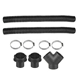 VISLONE Diesel Heater Exhaust Pipe 75mm Ducting Y Branch Warm Air Outlet Vent Kit For Webasto Diesel Heater