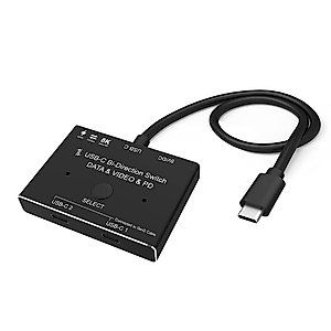 CABLEDECONN USB-C Type-C 8K Updated Switch USB 3.1 C Gen 2 Cable for Video Bi-Direction 8K@30Hz 4K@120Hz Power Delivery 100w 10Gbps Data Transfer Splitter Converter ¡­