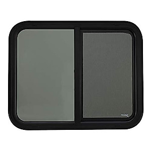 RecPro RV Window | 30" W x 24" H | Teardrop Style Horizontal Slide | RV Window Replacement (1 Window, No Trim Kit) | Made in USA