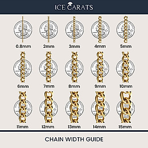 IceCarats 14K Yellow Gold Sea Turtle Chain Charm Bracelet