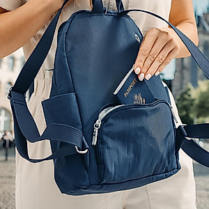 Baggallini womens Securtex® Anti-theft Vacation Backpack, Black, One Size US