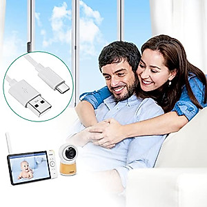 Smays Power Cord Replacement for Vtech Baby Monitor RM5764/RM5754/RM7764, USB-C Charger Cable 6 ft