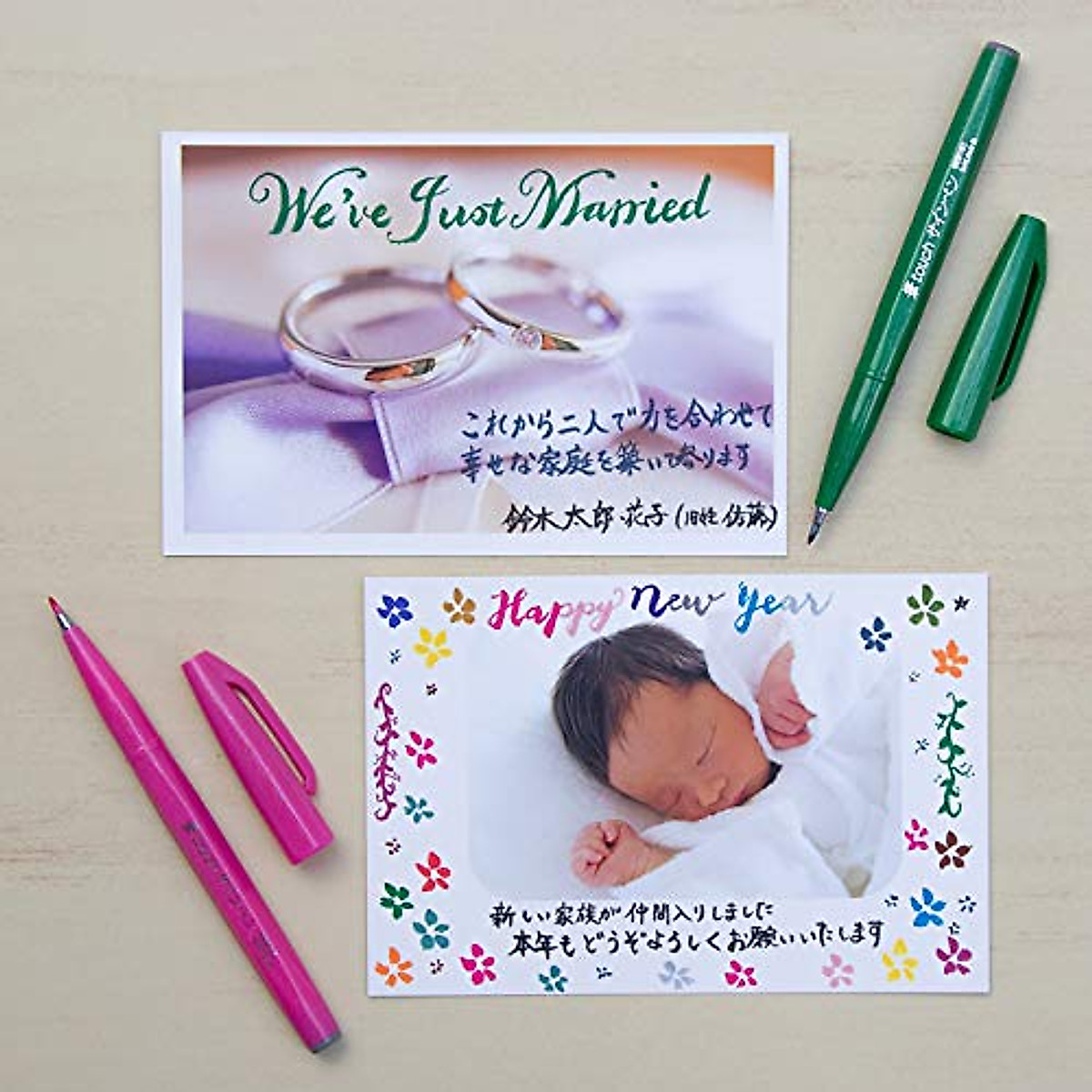 Pentel XSES15C-18ST Brush Touch Sign Pen, Set of 18 Colors