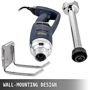 VBENLEM Commercial Immersion Blender 500W Power, Hand Held Mixer with 15.7-Inch 304 Stainless Steel Removable Shaft, Electric Stick Blender Variable Speed 4000-16000RPM