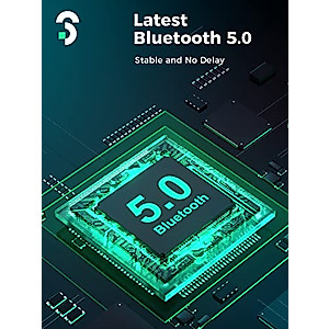 Bluetooth 5.0 AUX Adapter Transmitter Receiver 2 in 1 - SOOMFON 3.5mm Bluetooth Adapter Dual Connection, Wireless Audio Adapter for TV/Home Stereo/Car/Headphones/Speakers/PC