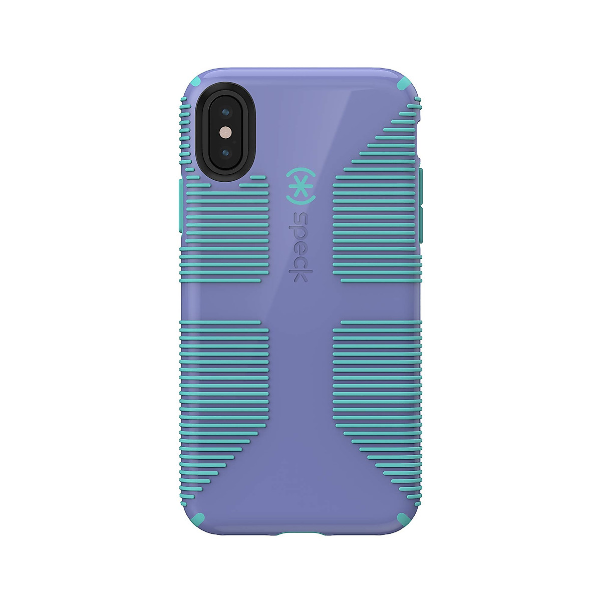 Speck Products CandyShell Grip iPhone XR Case, Wysteria Purple/Mykonos Blue