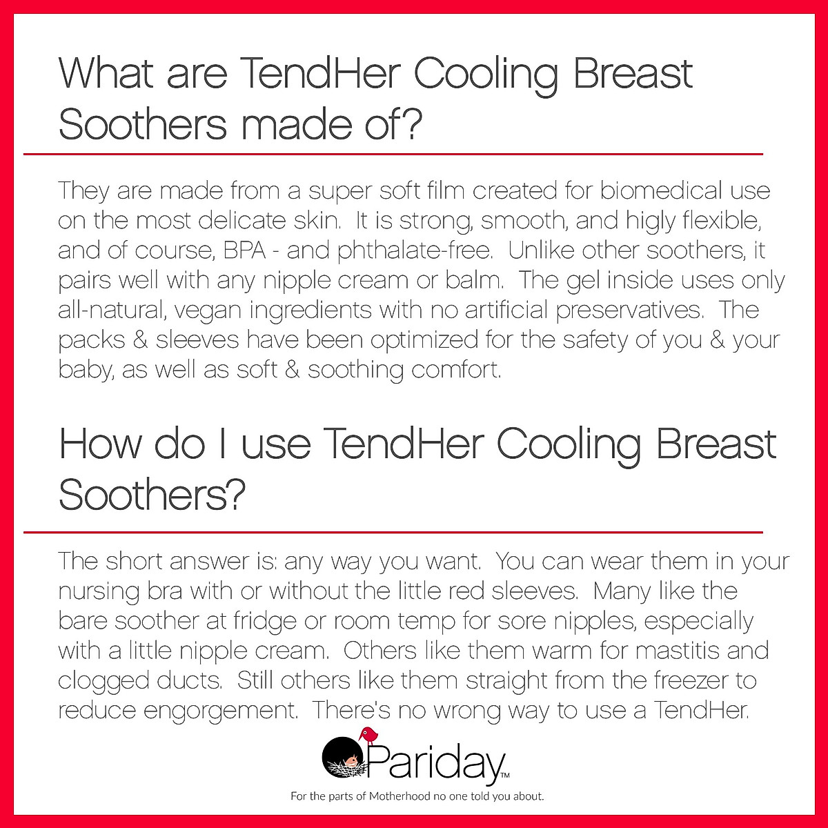 TendHer Reusable Soothing Breastfeeding Gel Pads with Absorbent Covers, Hot or Cold Packs for Nursing Pain Relief from Sore Nipples, Engorgement and Clogged Ducts, Pack of 2 Gel Packs and Sleeves