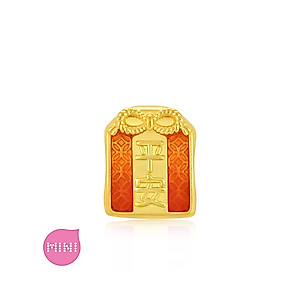 CHOW SANG SANG 999 24K Solid Gold Cultural Omamori Mini Charme Bracelet for Women 92668C (Gold, 17 CM)