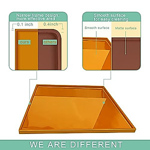 6PCS Silicone Dehydrator Sheets - Nonstick fruit leather trays for dehydrator with Silicone Scraper Compatible with Cosori CP267-FD High Temperature Resistance Reusable for Fruits Meat Vegetables Herbs (Orange)