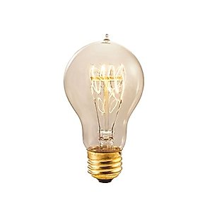 Bulbrite 136020 60-Watt Incandescent Nostalgic Victor Loop A19 - Medium Base - Antique Finish - Pack Of 6