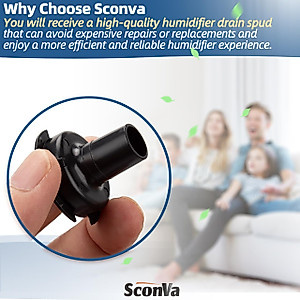 Sconva 4223 Drain Spud Compatible with Aprilaire Humidifier Models 500, 500A, 500M, 550, 560, 600, 600A, 600M Humidifier Parts & Accessories