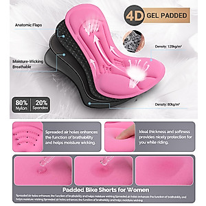 Cycorld Women's-Mountain-Bike-Shorts, Cycling Padded Biking Shorts with Pocket (Black, X-Large)