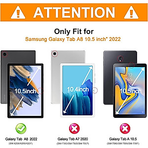 ZenRich Samsung Galaxy Tab A8 Case 10.5'' 2022 (SM-X200/X205/X207), Shockproof Case with 360 Rotating Stand/Hand Strap/Shoulder Strap Kids Students Galaxy Tab A8 10.5'' Tablet Case -Black