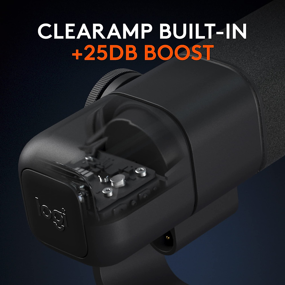 Logitech for Creators Blue Sona Active Dynamic XLR Broadcast Microphone for Streaming and Content Creation, ClearAmp Preamp, Dual-Diaphragm Capsule, Internal Shockmount - Graphite (Renewed)