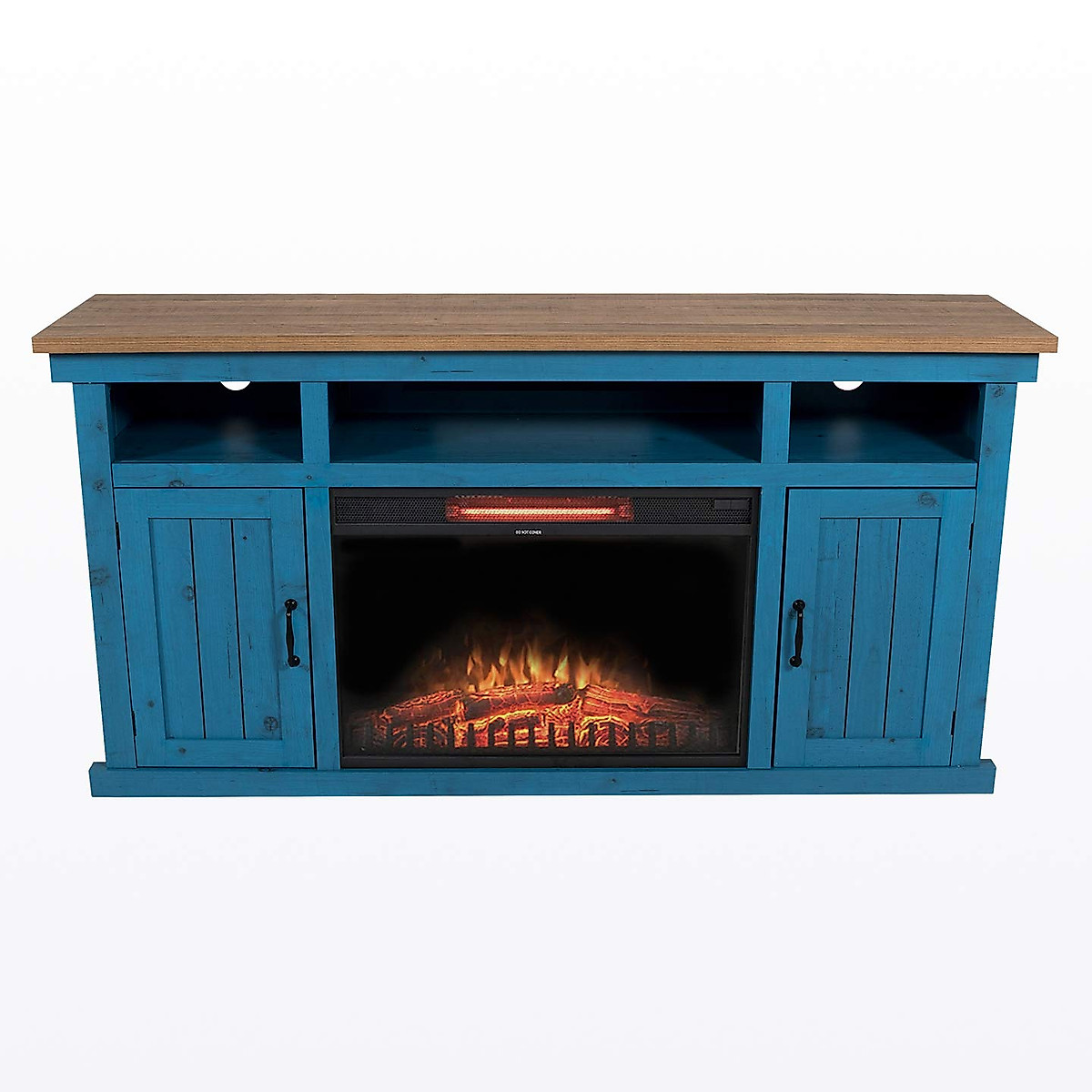 Moscow Electric Fireplace Insert Heater 26 inch Standing Wall Fake Fire Place, Remote Control with Timer, 4 Flame Setting, Safty Protection, Black