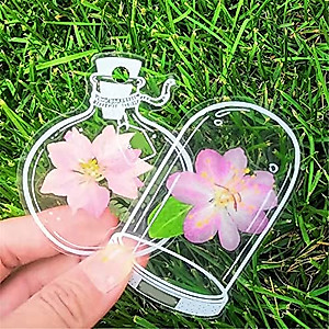 Dried Flower Bookmark Kit, Gicibady Dried Flower Bookmark, Gicibady Flower Bookmark, Flower Bookmark Kit, Flower Press Bookmark, Transparent Flower Bookmark Maker for Craft (20 Large Full Set)