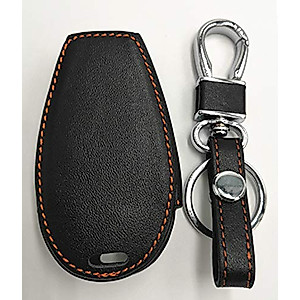 KAWIHEN Leather Key Fob Cover Replacement for Chrysler 300 T&C Dodge Challenger Durango Grand Caravan Journey Ram Truck 1500-3500 Keyless Entry Key Fob Case M3N5WY783X IYZ-C01C GQ4-53T 267F-5WY783X