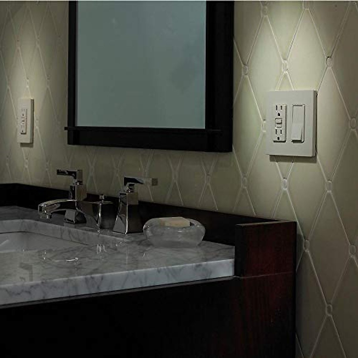 Lutron Diva LED+ Dimmer Switch for Dimmable LED, Halogen and Incandescent Bulbs, Single-Pole or 3-Way, DVCL-153P-GR, Gray & Claro On/Off Switch, 15-Amp, Single-Pole, CA-1PS-GR, Gray