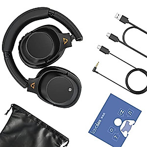 Lavales Bluetooth Headphones Over Ear, 60H Playtime Active Noise Canceling Wireless Headphones with Microphone for TV, Low Latency Headset for Home HiFi Stereo Office Cellphone PC