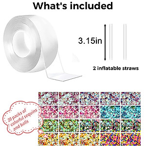 Atlas Toys - Nano Tape Bubble Kit for Kids - Bubbles Toys for Party for Kid, Girls, Boys and Adult - Nano Tape Squishy Kit Toy - Nano Tape Bubbles Party Balloon Tape Decoration - Children's Gifts