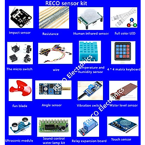 ESP32 Starter kit with Tutorial,Compatible with Arduino IDE,Touch Screen, Motor Drive Board, WiFi+Bluetooth,Multiple sensors and Motors,Smart Robot kit,IoT Suite,Supports APP Control