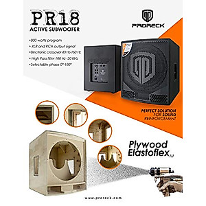 PRORECK PR18 18 inch 2000W P.M.P.O Active Powered PA DJ Subwoofer Cabinet (ONE subwoofer)