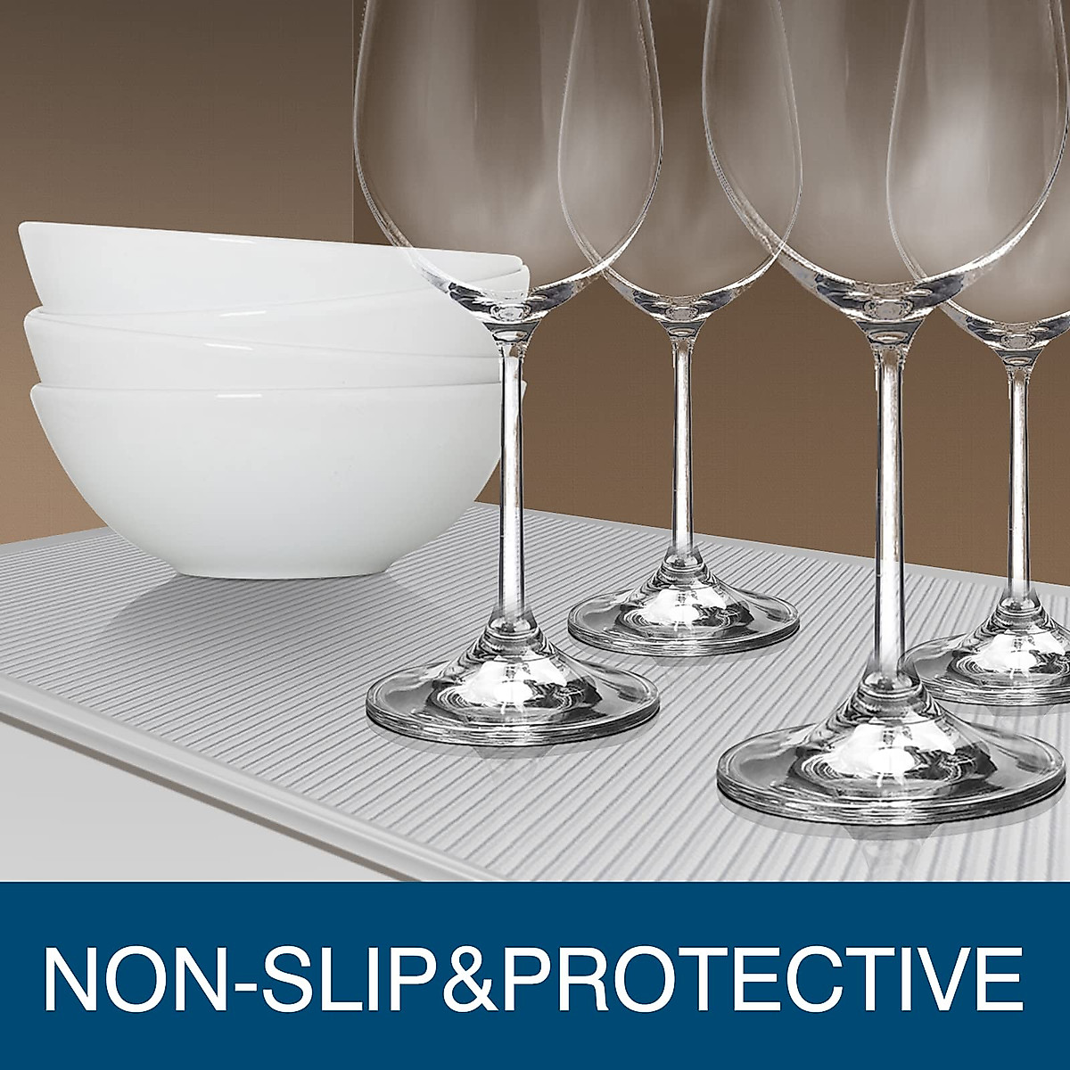 Hoople 12inch*20ft Shelf Liner Protects cabinets, Shelves, and Storage Areas. Non-Slip, Durable, and Oil-Proof. Upgrade Your Organization with Ease.