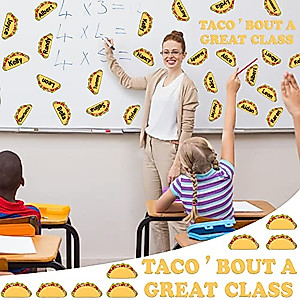 Taco' Bout a Great Class Cutout with 48 Pcs Taco Cutouts, Mexican Fiesta Cutouts Mexican Party Cutouts Cinco De Mayo Fiesta Party Decorations for Mexican Themed Party Decorations School Decor Supplies