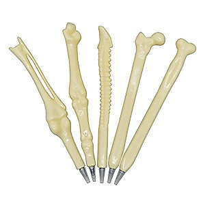 Maydahui 25PCS Bone Ballpoint Pen Creative Novelty Pens Black Ink for Halloween Artist Doctot Nurse School Office Party