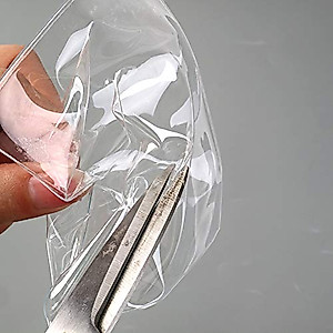 David accessories Clear Transparent PVC Plastic Packet Shaker Bag to Bows 5 x 6 inch 50 Pcs for DIY Hair Bows Boutique Projects (PVC Transparent Bag B)