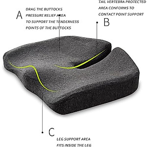 Libiyi Seat Comfort Pro,Libiyi Seat Cushion,Ergonomic Seat Cushion for Hip and Back Pain Office Chair,Breathable Memory Foam Seat Cushion with Lined,for Wheelchairs,Driving Seat Cushions (Coffee)