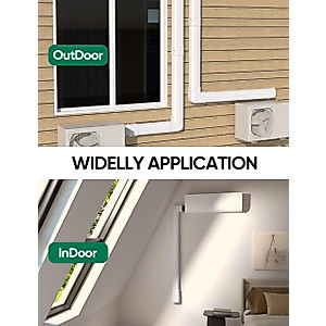 Plusluck 4" 7.5Ft Mini Split Line Set Cover Kit PVC Decorative Pump Covers AC Line Cover for Outside Units Air Conditioners & Heat Pump