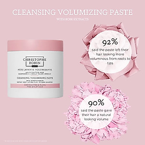 Christophe Robin Cleansing Volumizing Paste Shampoo with Rassoul Clay Rose Extracts Unisex Paste for Fine, Thin, and Flat Hair Color Safe 8.4 fl. oz