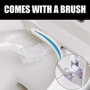 Small Bathroom Trash Can and Toilet Brush Set, 2L Slim Garbage Can with Lids, RV Trash Can, Tall Narrow Bathroom Trashcans, Garbage Trash Bin Waste Basket for Bathroom, Camper, Toilet (White, 2 L)