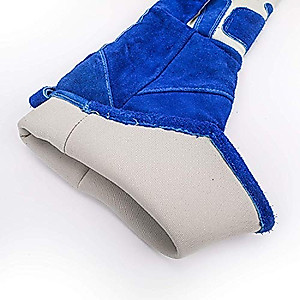 Sporting Style Animal Handling Gloves Bite Proof Reinforced Leather for Dog Training,Cat Scratch,Multipurpose Pet Glove, Grooming,Falcon,Grabbing,Reptile,Snake