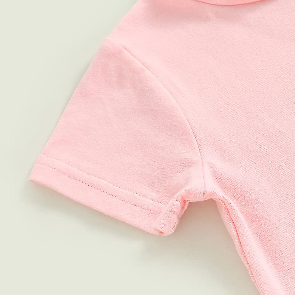 YINGISFITM Baby Girl Easter Outfit Bunny Print Short Sleeve Tee Tshirt Pants Toddler Bell Bottoms Summer Clothes 2Pcs Set (1-2T,Pink Rabbit)